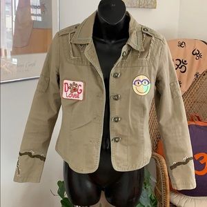 Cello | Jackets & Coats | Army Khaki Green Cute Jacket | Poshmark